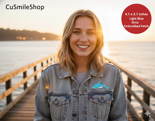 Small Orca Killer Whale Embroidered Patch Ocean Marine Life Theme Multi ...