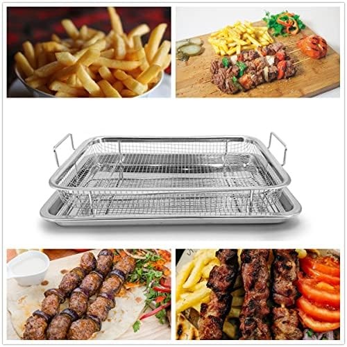 Stainless Steel Air Fryer Mesh Basket Tray Set | eBay