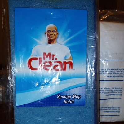 Mr Clean Classic Sponge Mop Replacement Refill Snap on and off NOS 2011 ...