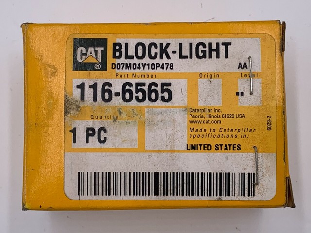 CAT Caterpillar 116-6565 OEM Block Light ASSY for sale online | eBay