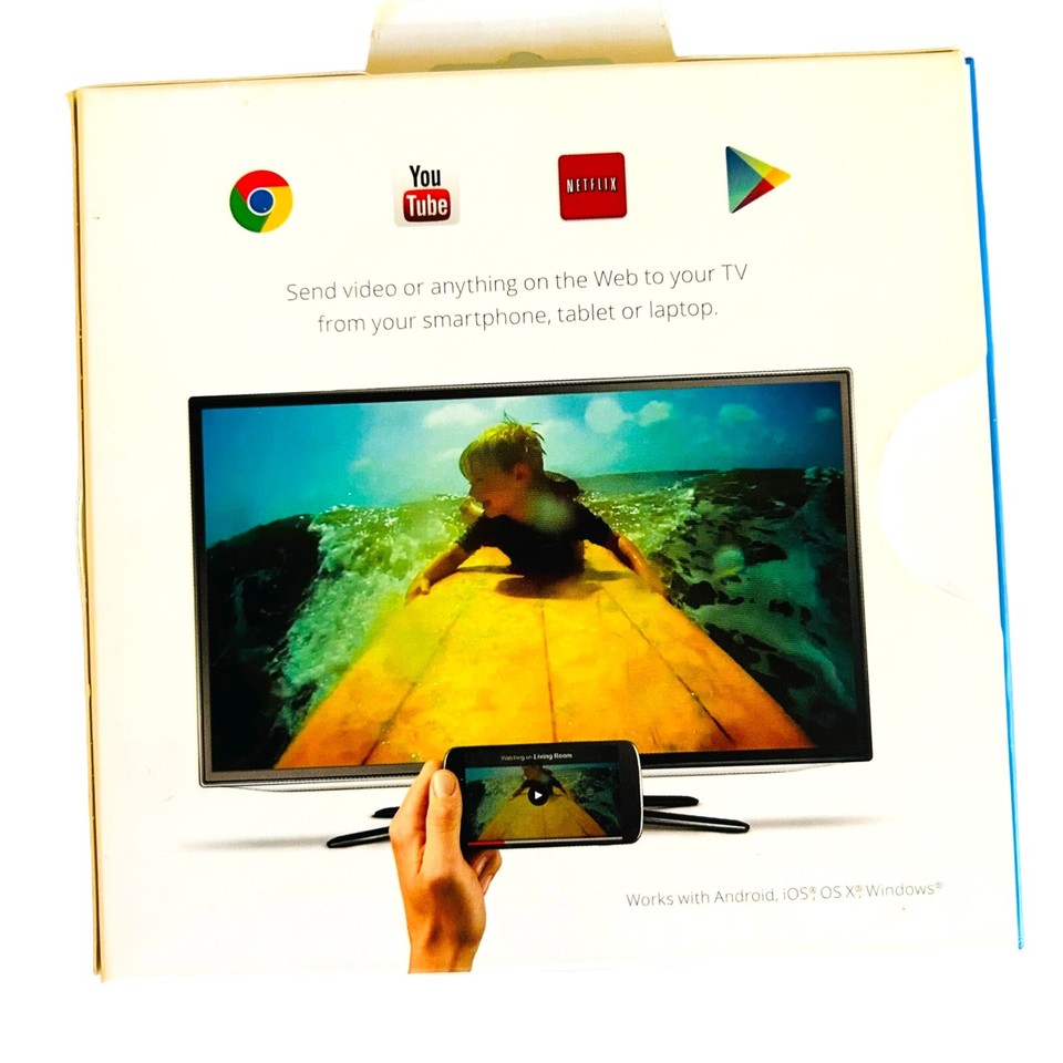 Black Google Chromecast H2G2-42 1st Generation Media Player Complete in ...