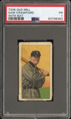 1909-11 T206 Old Mill Sam Crawford With Bat PSA 1 HOF | eBay