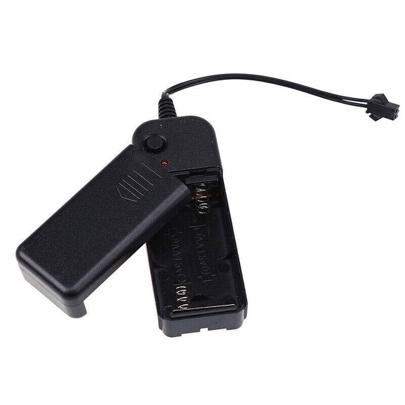 3V 2xAA Battery El Wire Controller Control For 1-5M Neon Light Strip ...