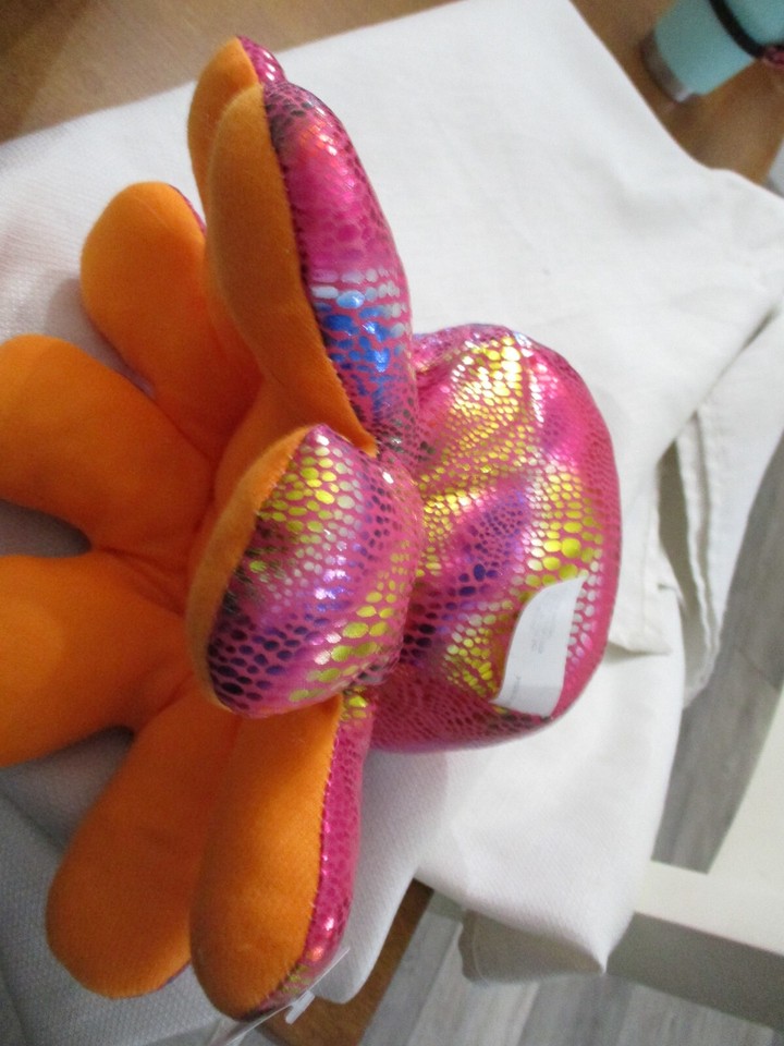 Goffa Shiny Sparkly Pink Octopus Plush 10" Smiling Kawaii Cute Stuffed ...