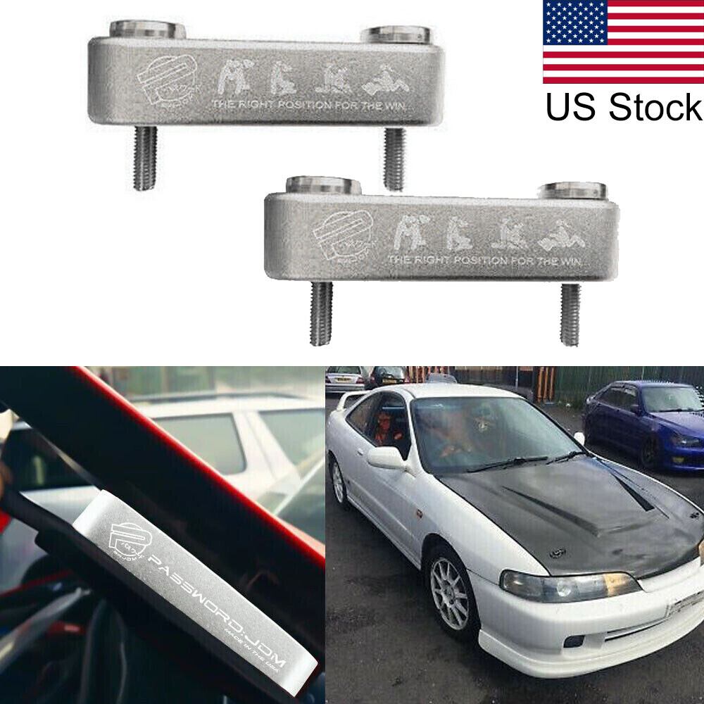 JDM Silver PASSWORD Billet Hood Vent Spacer Riser For Honda Civic Acura ...
