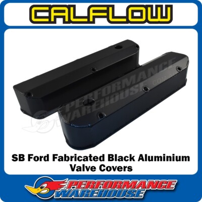 Fabricated Black Aluminium SB Ford Tall Valve Covers, Long Bolt Style ...