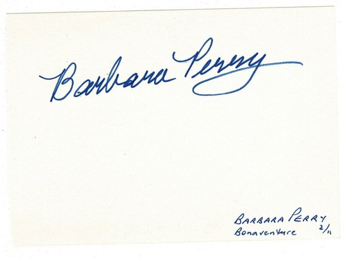 Barbara Perry signed autographed album page! AMCo COA 4877 | eBay