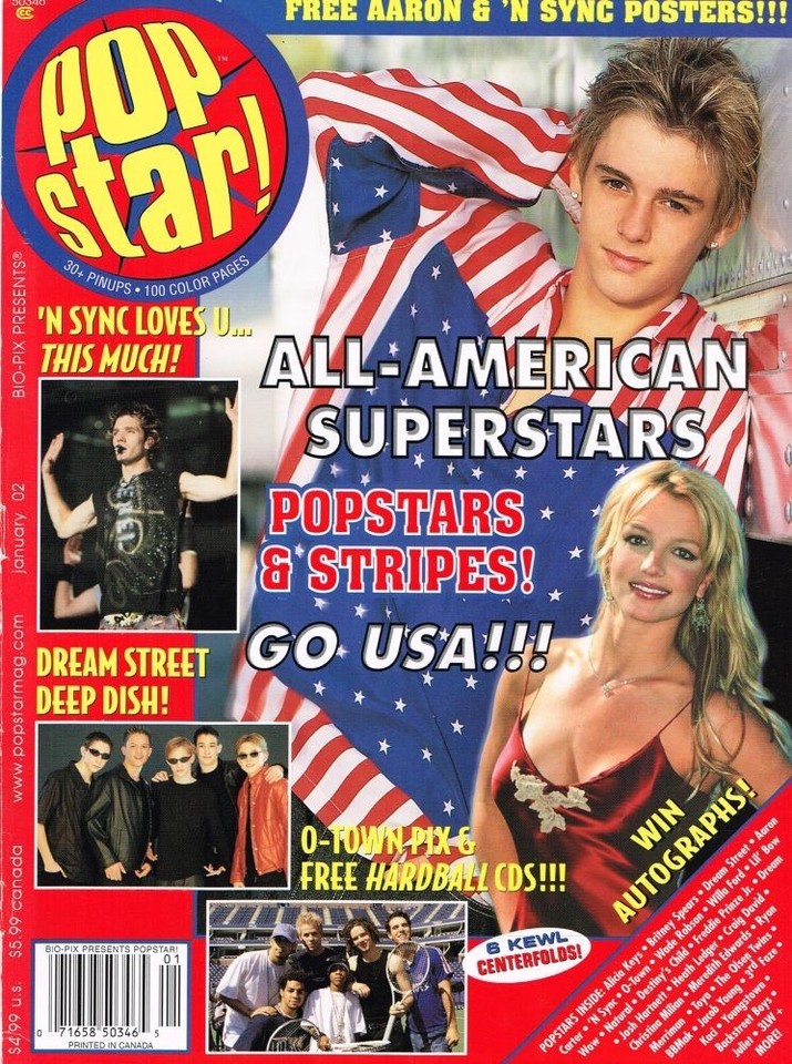 Alicia Keys pinup 1/02 Pop Star magazine cover Aaron Carter Dream ...