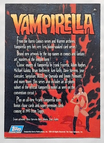 RARE VAMPIRELLA PROMO CARD P1 DAVE STEVENS 1995 TOPPS | eBay
