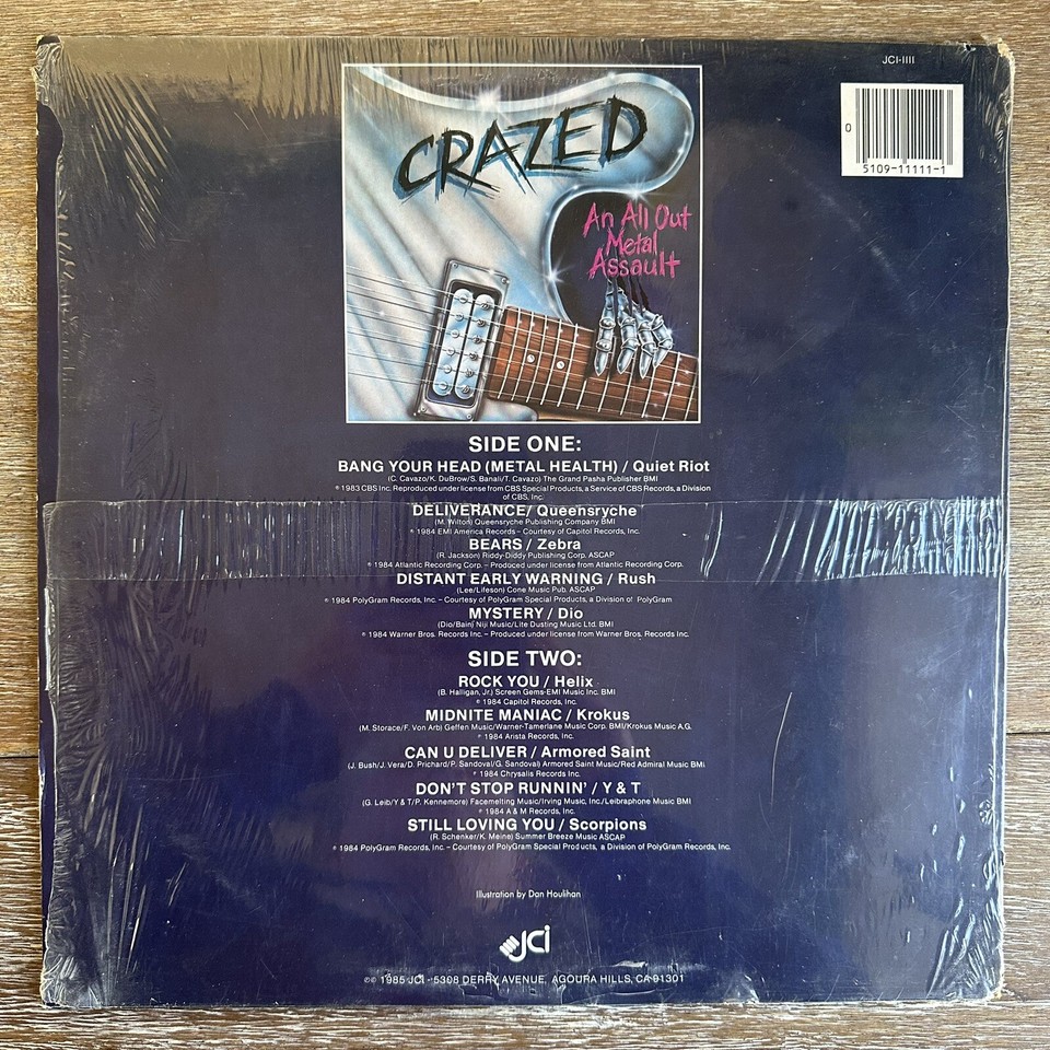 Crazed: An All out Metal Assault. 1985 Vinyl LP Compilation. Heavy ...