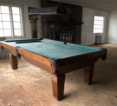 Brunswick Balke Collender Monarch Cushions antique pool table 8 ft | eBay