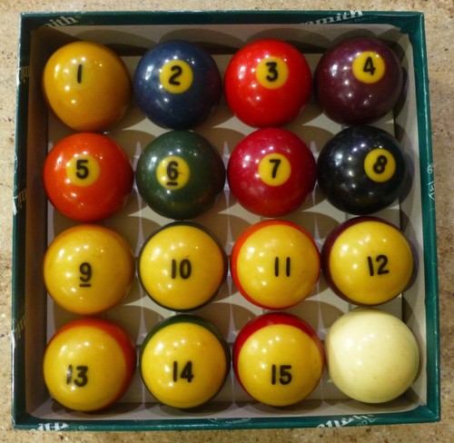 BILLIARD - POOL BALL SET - USED - STANDARD | eBay