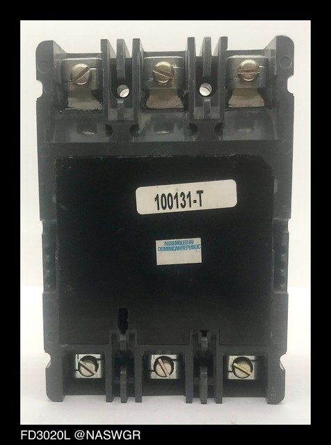 Eaton FD3020L Circuit Breaker 20 Amp 3 Pole 600 VAC FD 35k for sale ...