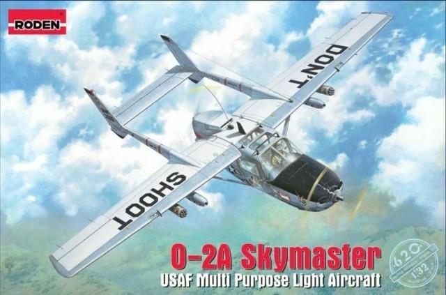 RODEN 620 Cessna O-2a Skymaster US Civil 1/32 Scale Plastic Aircraft ...