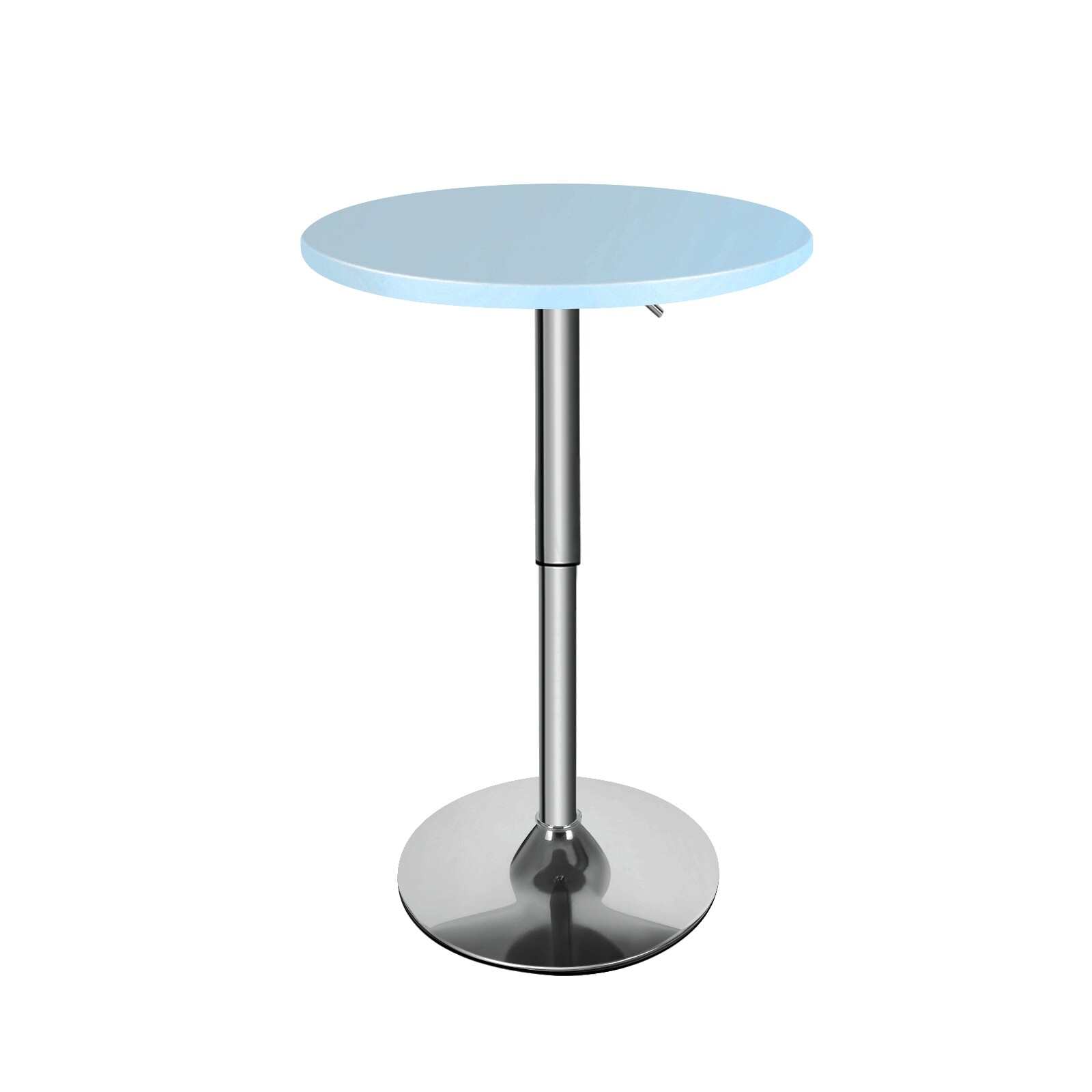 Bistro Pub Bar [360-DEGREE SWIVEL] Round Table Adjustable Height Wooden ...