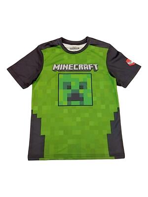 Minecraft Boys Green Creeper TNT Video Game Athletic T-Shirt Tee Shirt ...