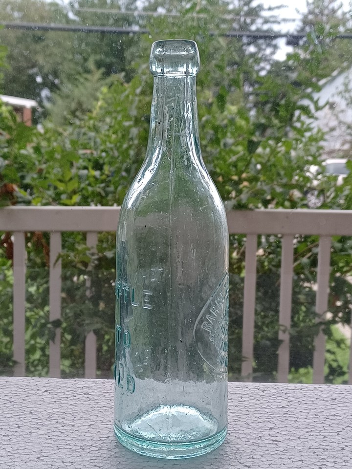 Rare Aqua Barrett & Barrett Baltimore Branch Blob Top Beer Bottle | eBay