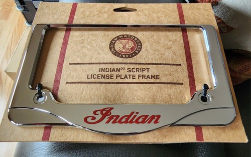 Indian Motorcycle Script Decal For License Plate Frame. | eBay