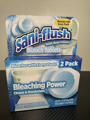 Sani-flush Toilet Bowl Cleaner Bleach Tablets 3.5oz 2pk New Exp 12/26 ...