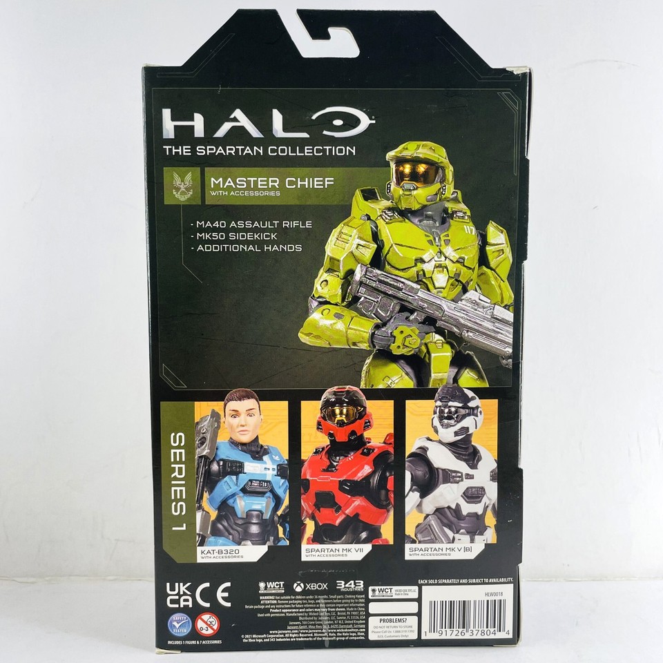 HALO Spartan Collection Master Chief w/Weapon Highly Articulated 6.5 ...