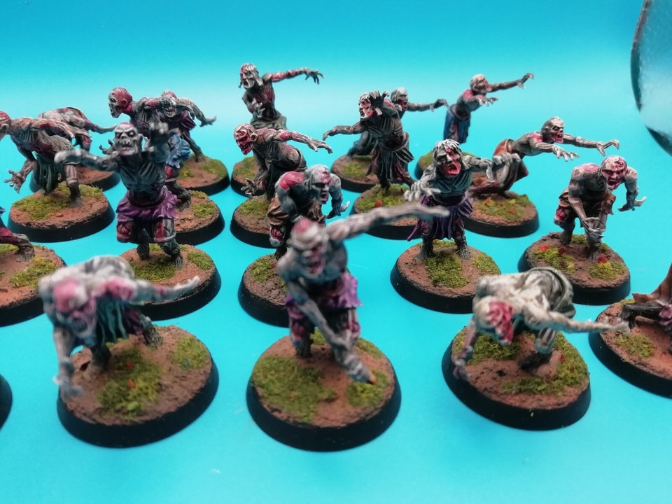 20 x Well Painted Zombie Horde - Zombies Undead Ghouls D&D Mantic RPG ...