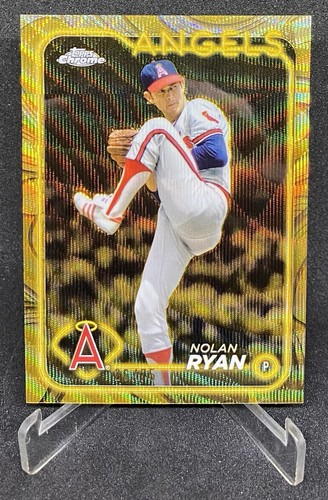 NOLAN RYAN 2024 Topps Gilded Los Angeles Angels GOLD WAVE Refractor PR#/75 | eBay