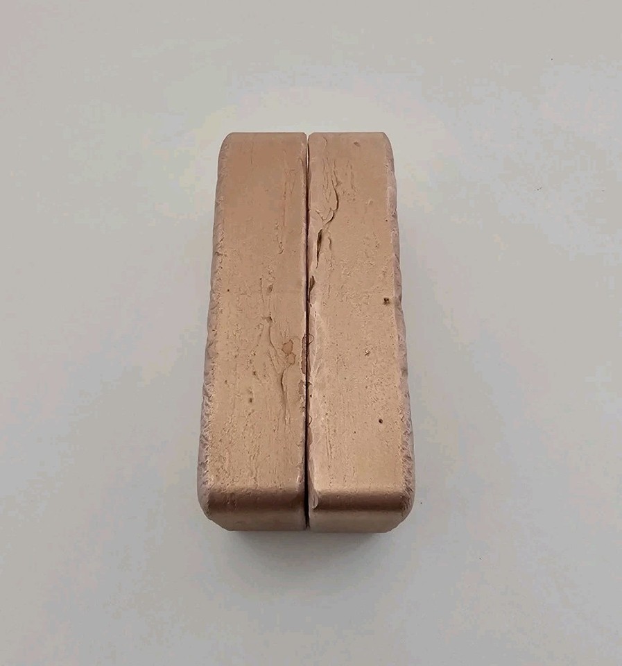2 Medium Hand Poured Copper Brick Bread Loaf Bars 2 Lbs. 10 Oz. Ingot ...