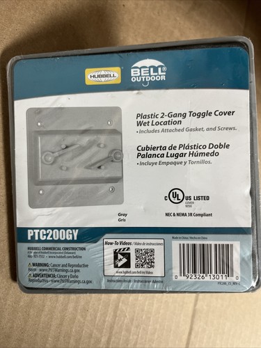 2-Gang Weatherproof Cover, Plastic, Toggle/Toggle, Gray | eBay