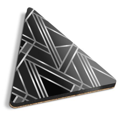 1x Triangle Coaster - BW - Green Gold Art Deco Geometric #35304 | eBay UK