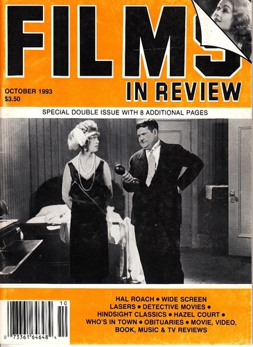 Films In Review October 1993 Hal Roach Wide Screen Laser Discs ...