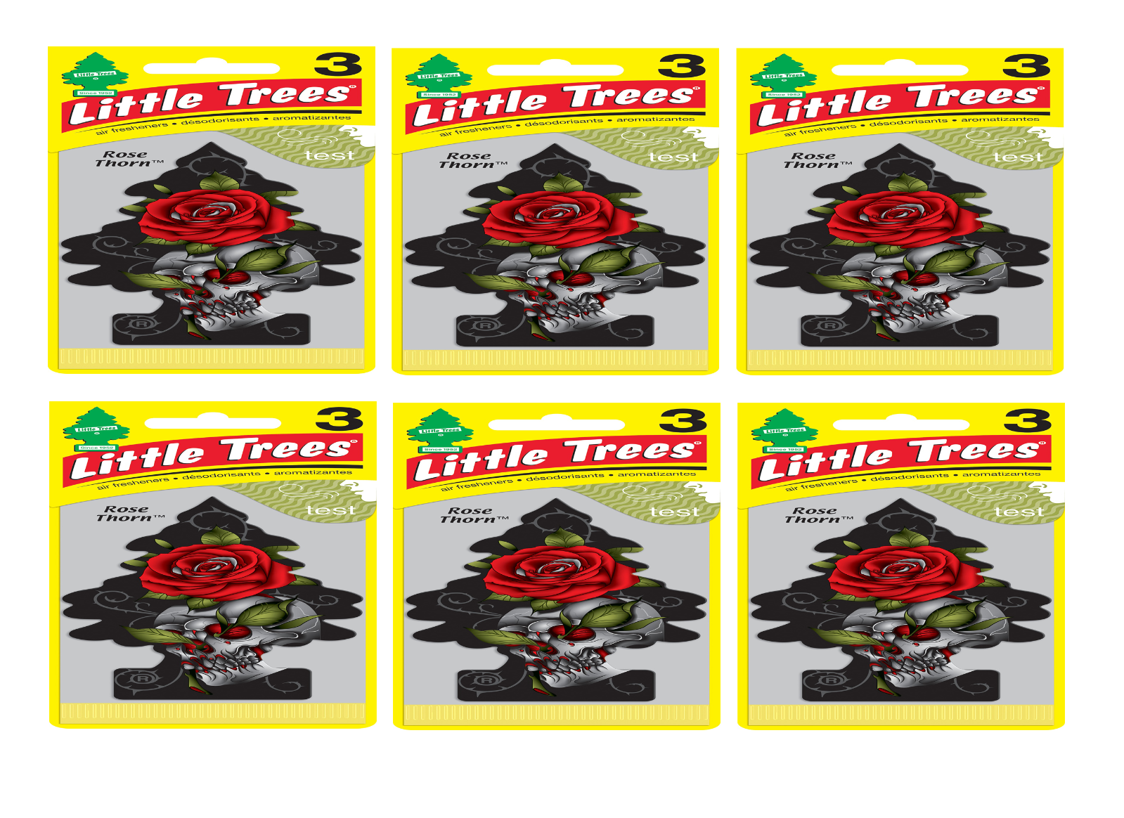 6 ~ Little Trees Rose Thorn Scent Car Hanging Air Freshener ...