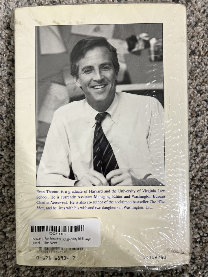 The Man to See: Edward Bennett Williams Ultimate Insider; Legendary ...