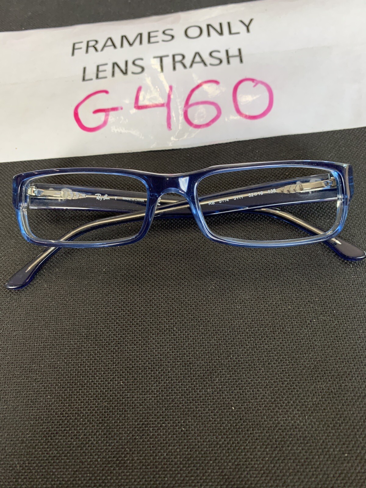 RayBan Blue Translucent Clear RB 5114 5111 52mm Eyeglasses Sunglasses ...