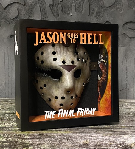 Jason Goes To Hell Hockey Mask & Display Frame Friday The 13th Voorhees ...