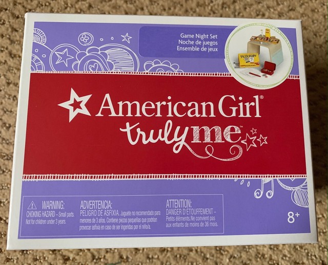 American Girl Truly Me Game Night Set for 18in Doll Pictionary Checkers ...