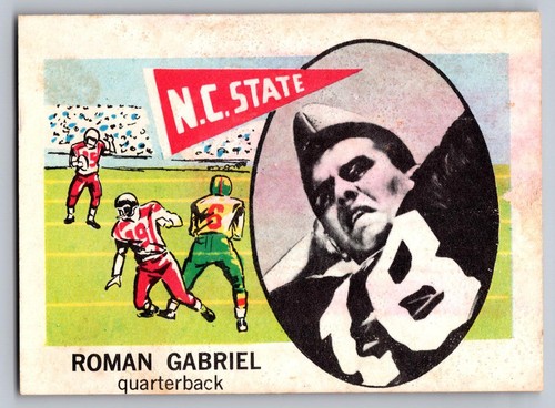 1961 Nu-Cards Football Stars #166 Roman Gabriel NC State Wolfpack | eBay