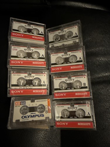Lot of 7 USED Sony MC-60 Microcassette Cassette Tapes 60 Mins + 1 ...