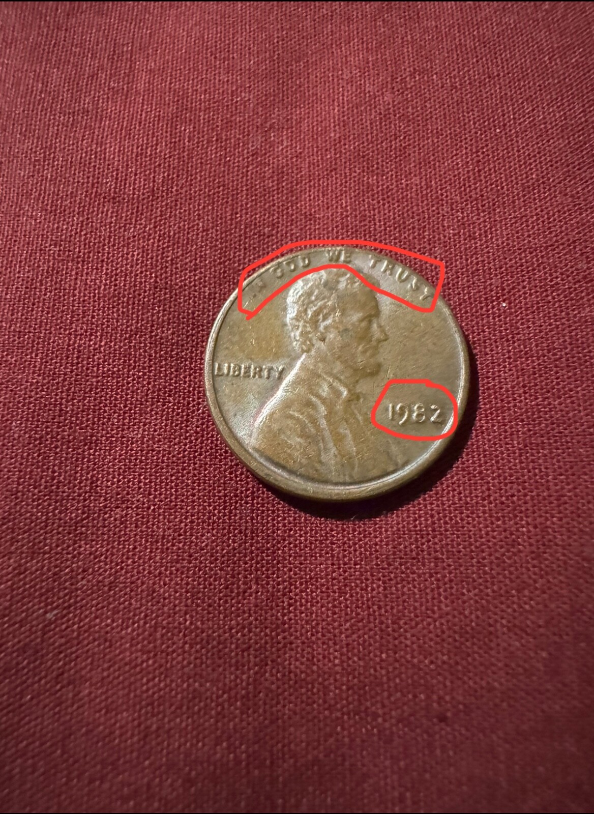 1982 penny no mint mark (LARGE DATE and Letter Errors) Rate Coin with ...