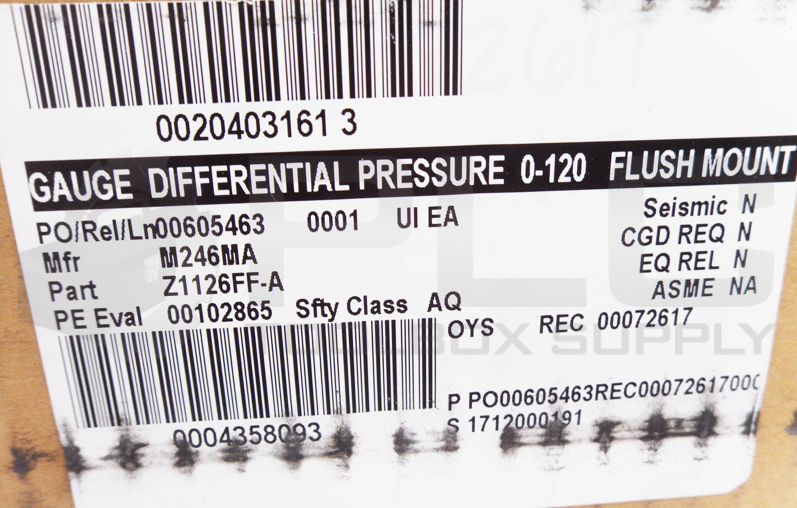 NEW MERIAM Z1126FF-A DIFFERENTIAL PRESSURE GAUGE 0-6000GPM 120"WC | eBay