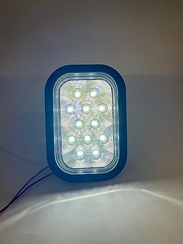 K Parts 5x3 2x Red 2x White Rectangle Light12 Led Stop/turn/tail Backup ...