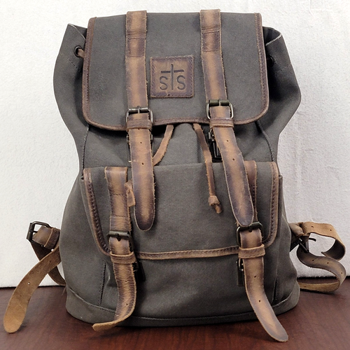 STS Ranchwear Foreman Canvas Backpack Outdoors Hiking Camping Fishing ...
