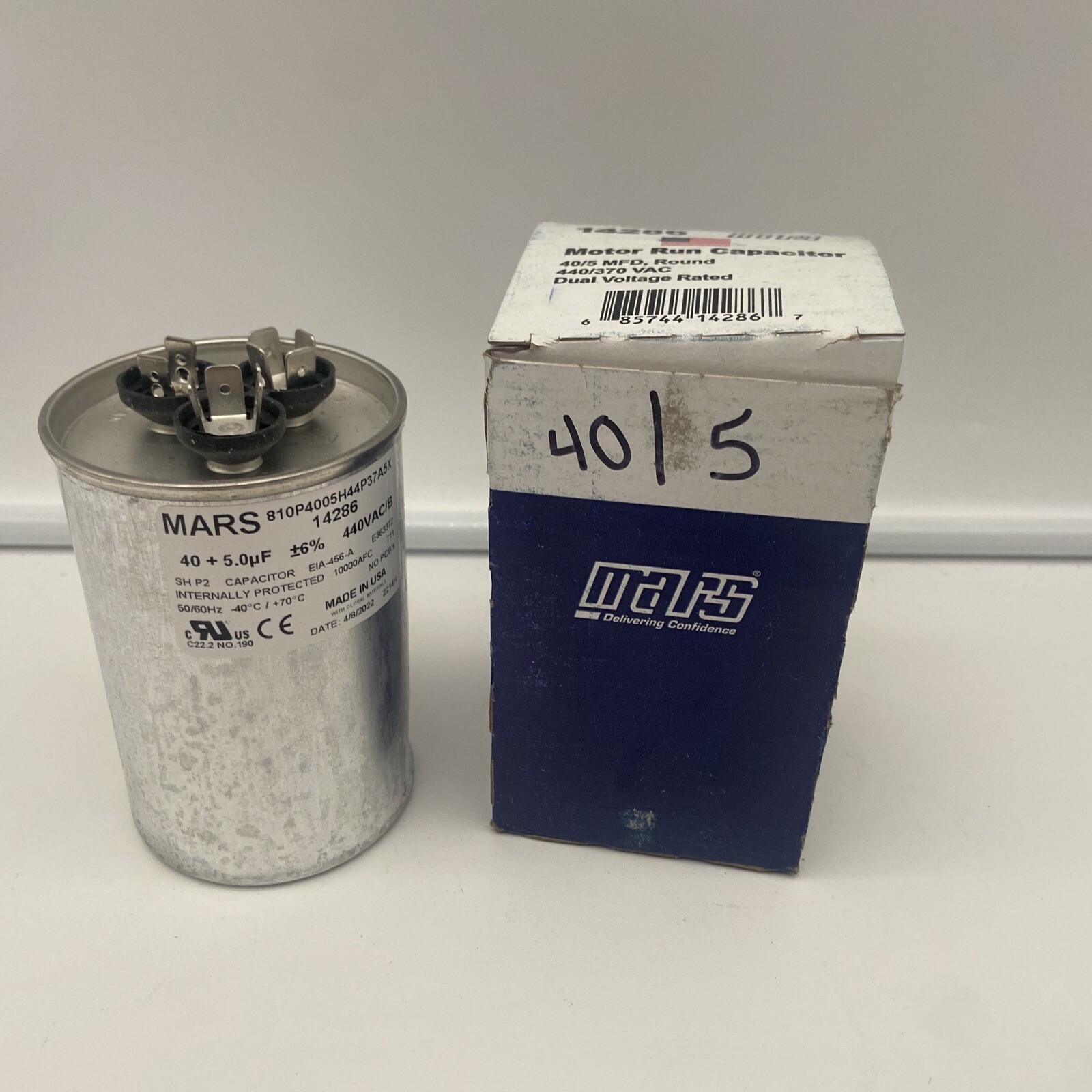 Mars Round Run Capacitor 40/5 MFD 440/370V 14286 , Made In USA. New. | eBay