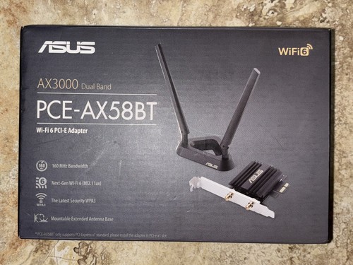 ASUS PCE-AX58BT Wi-Fi 6 (802.11AX) AX3000 Dual-Band Pcie Wi-Fi Adapter ...