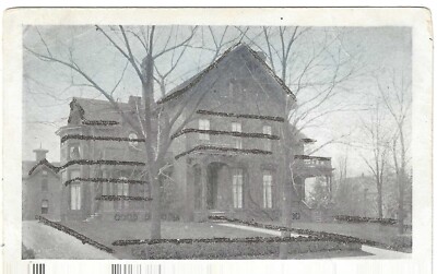 BUFFALO, NEW YORK POSTCARD Milburn House, Glitter, Barren Trees Vintage ...