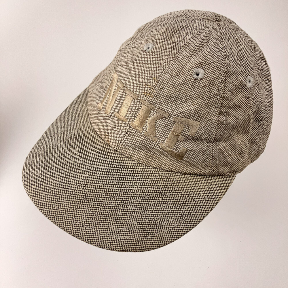Retro Nike small checkered pattern hat with zipper closure model F5-02 ...