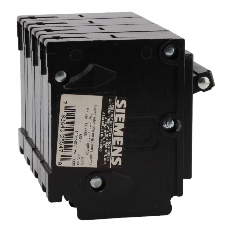 NEW Siemens EQ9685 MBK200 200 Amp Main Breaker 2 Pole, 120/240V, Plug ...