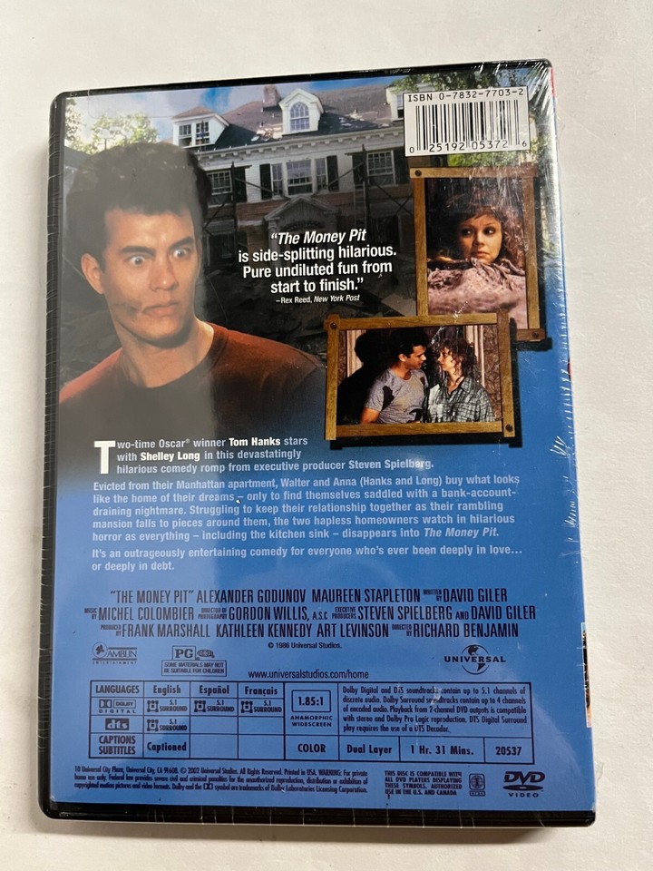 The Money Pit (DVD, 1986, Widescreen) Tom Hanks and Shelley Long ...