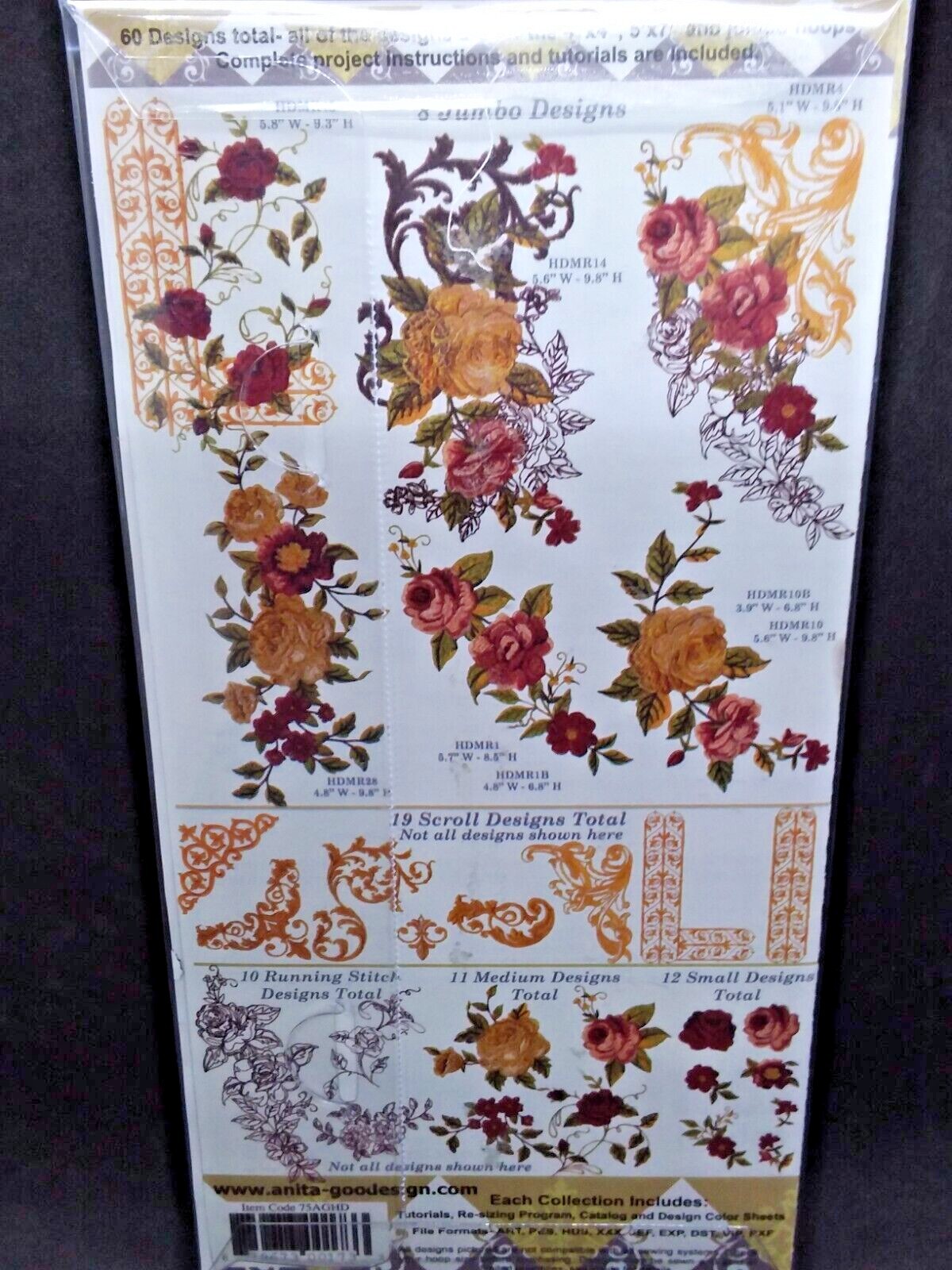 Various Anita Goodesign Embroidery Machine Design CDs for Fashion ...