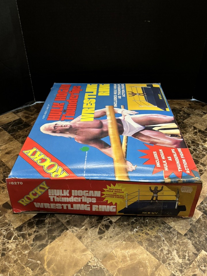 RARE 1985 HULK HOGAN AS THUNDERLIPS WRESTLING RING REMCO ROCKY WWF LAST ...