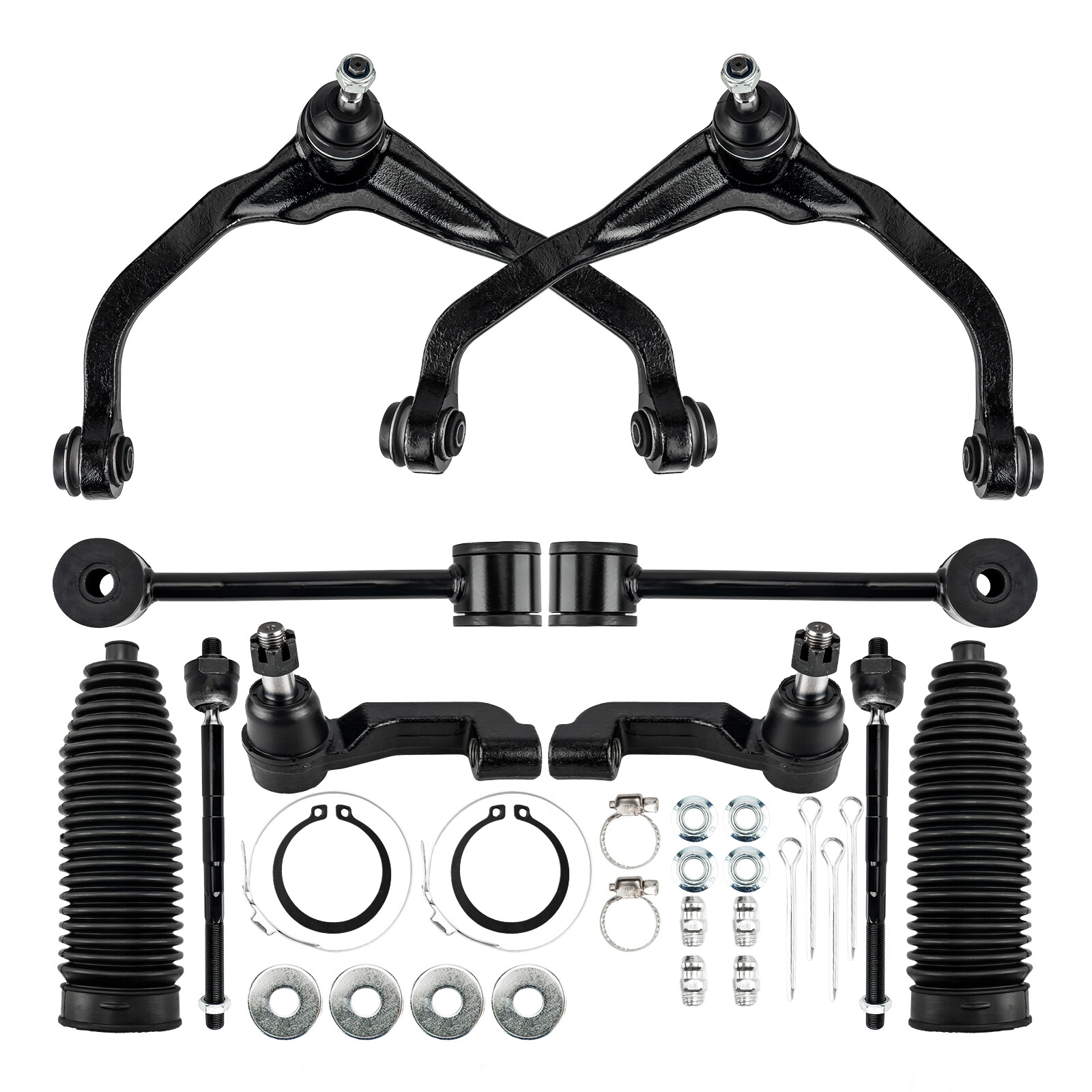 Front Upper Control Arms Tie Rods Suspension Kit for 2008-11 Dodge Jeep ...